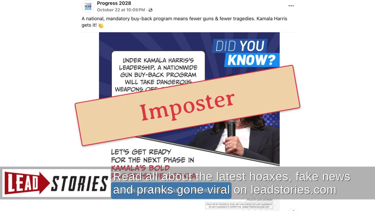 Fact Check: Progress 2028 Ads On Facebook Are NOT Official Kamala ...