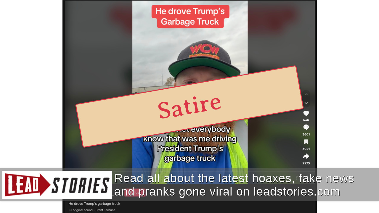 Fact Check: Video Shows Comedian, NOT Man Who Drove Trump's 'Garbage ...