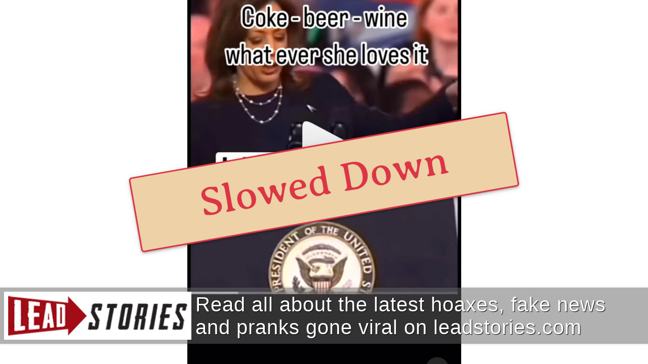 Fact Check: Video Does NOT Show Harris Slurring Words, Speaking Slowly ...