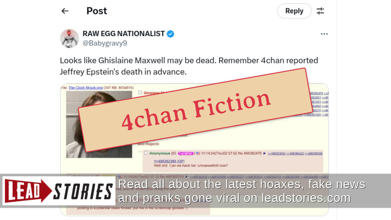 Fact Check: Ghislaine Maxwell Was NOT Dead As Of November 14, 2024 ...