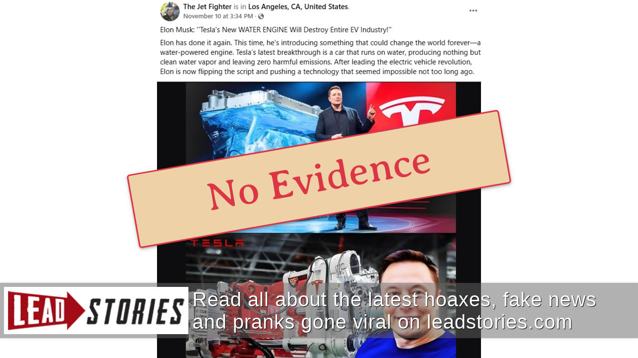 Fact Check: Elon Musk Has NOT Announced A Water-Powered Car Engine As ...