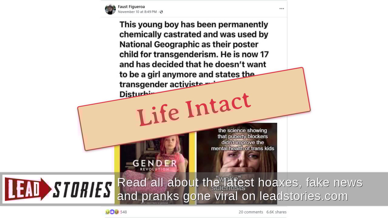 Fact Check: NO Evidence Trans Child On Magazine Cover Later Blamed ...