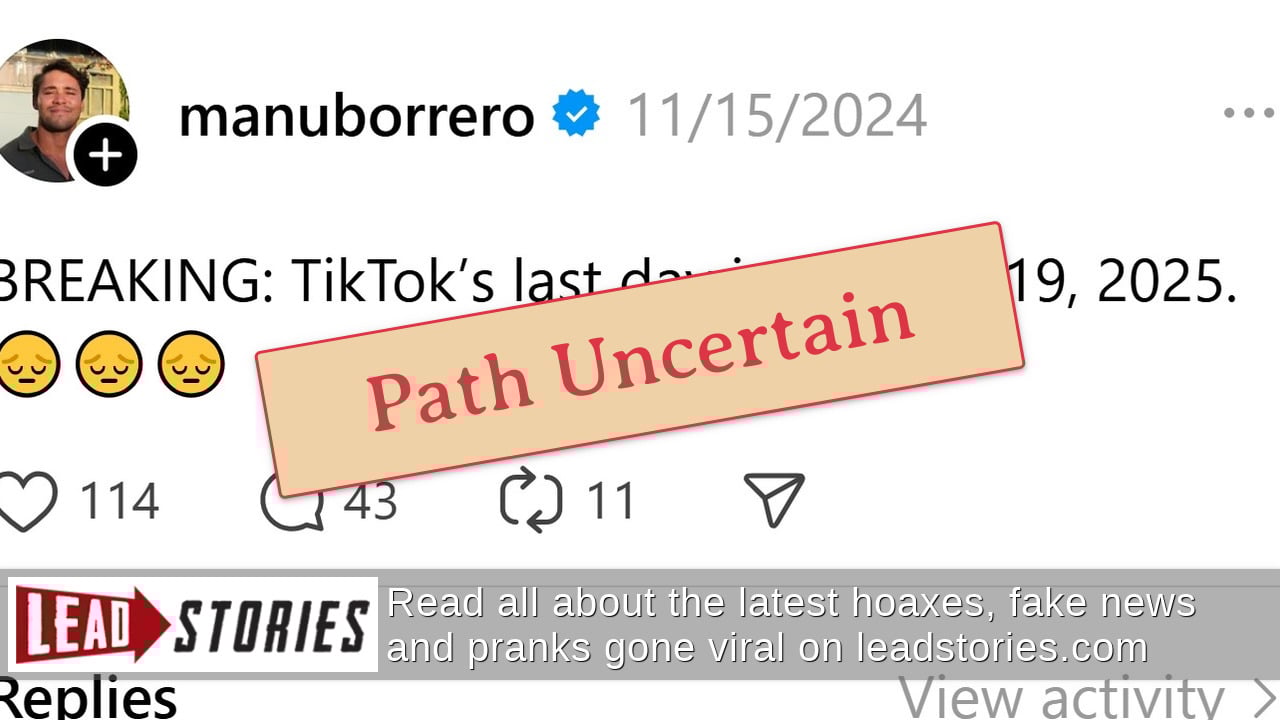 Fact Check: Law Banning TikTok in U.S. After January 19, 2025 DOES Have ...