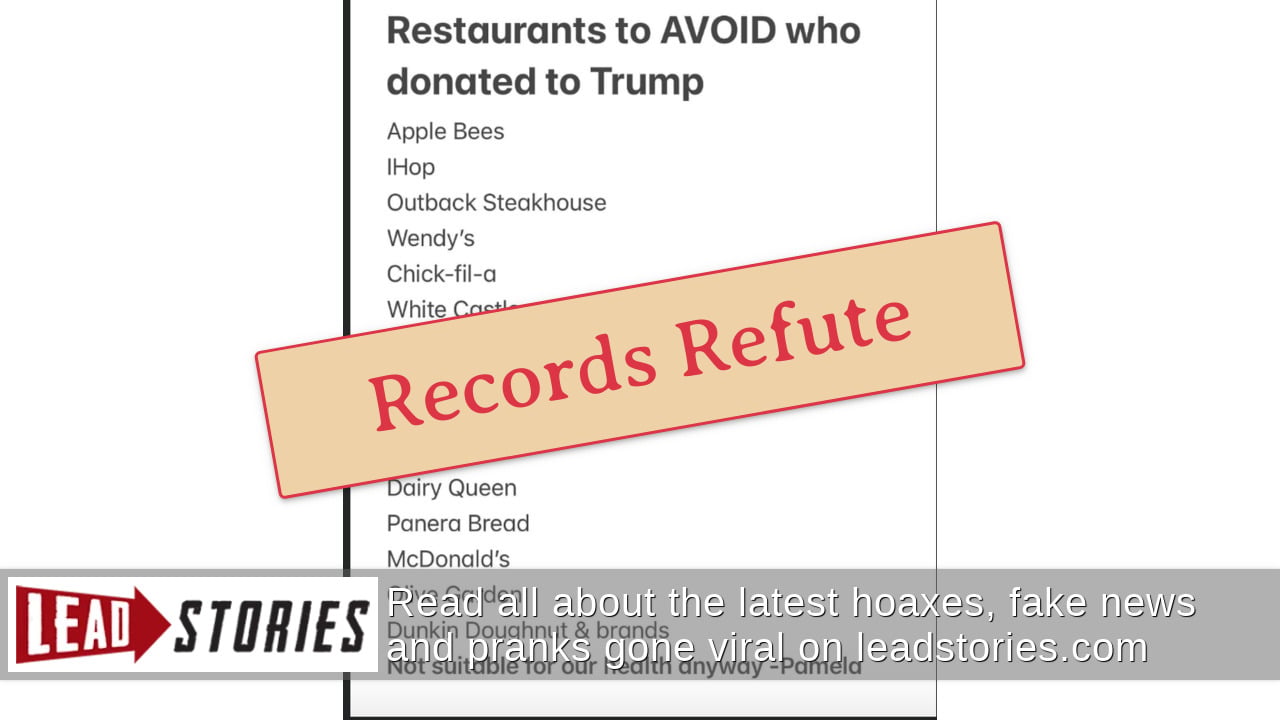Fact Check: Wendy's, Olive Garden, Other Restaurant Companies Did NOT ...