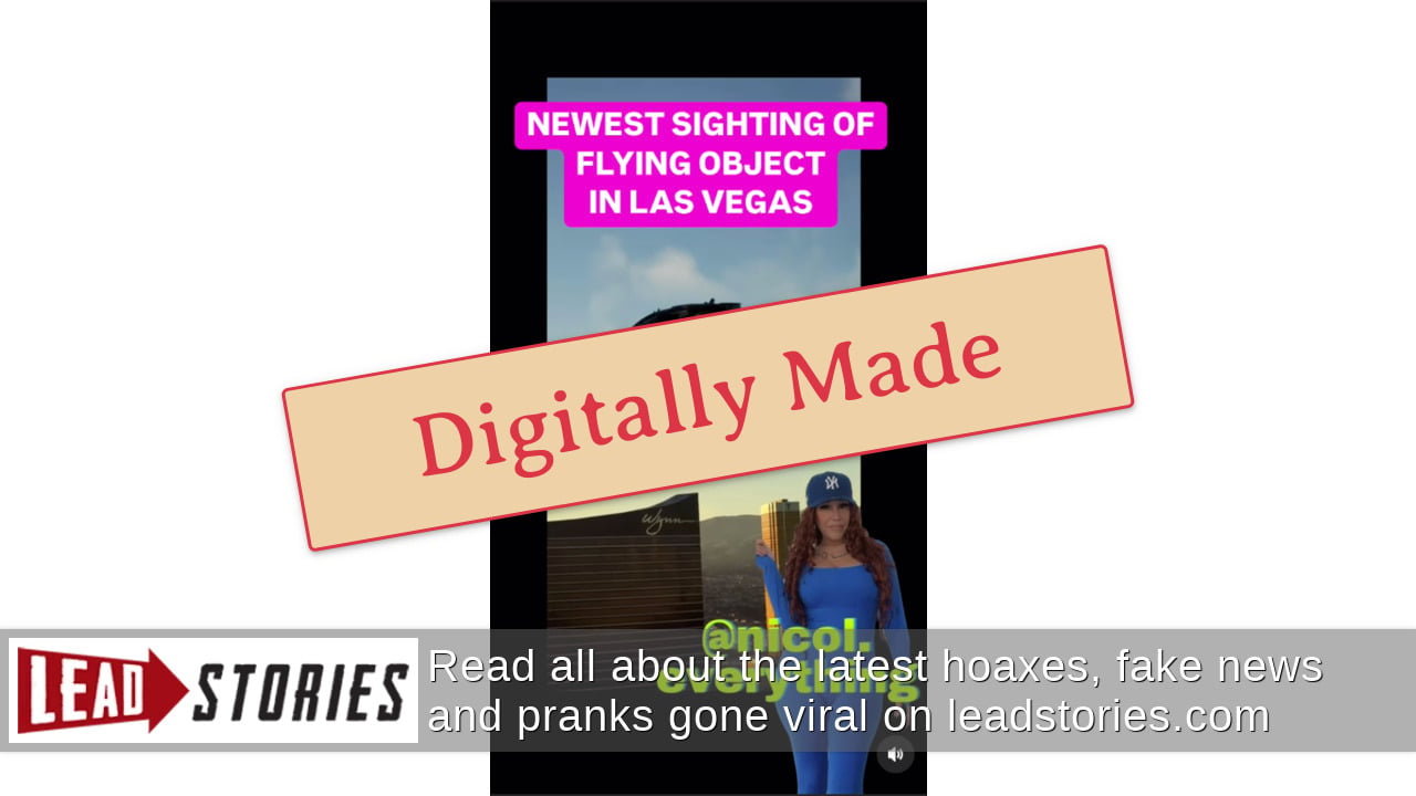 Fact Check: FAKE Video Shows Car-Sized Drone Or Flying Object In Las ...