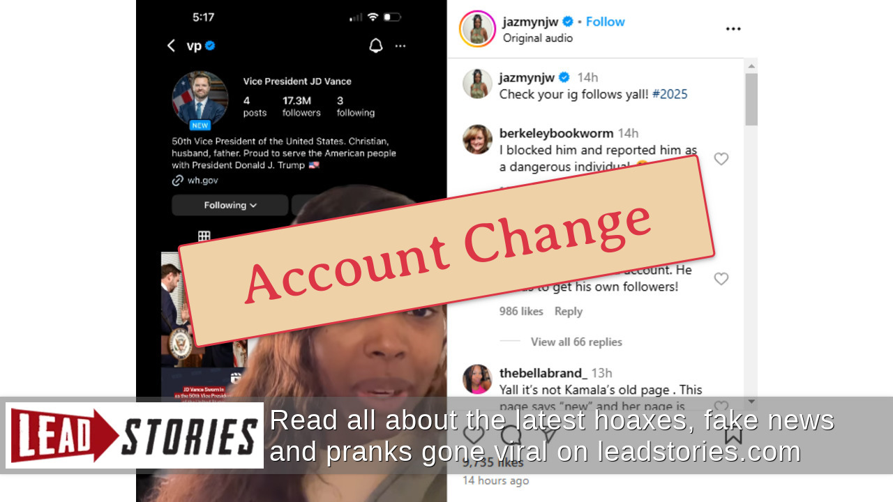 Fact Check: Instagram, Meta Did NOT Force Users To Follow Vance, Trump ...
