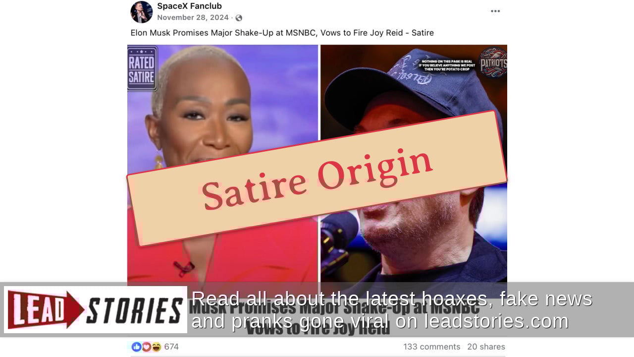 Fact Check: Musk Did NOT Promise 'Major Shake Up' At MSNBC And Did NOT ...