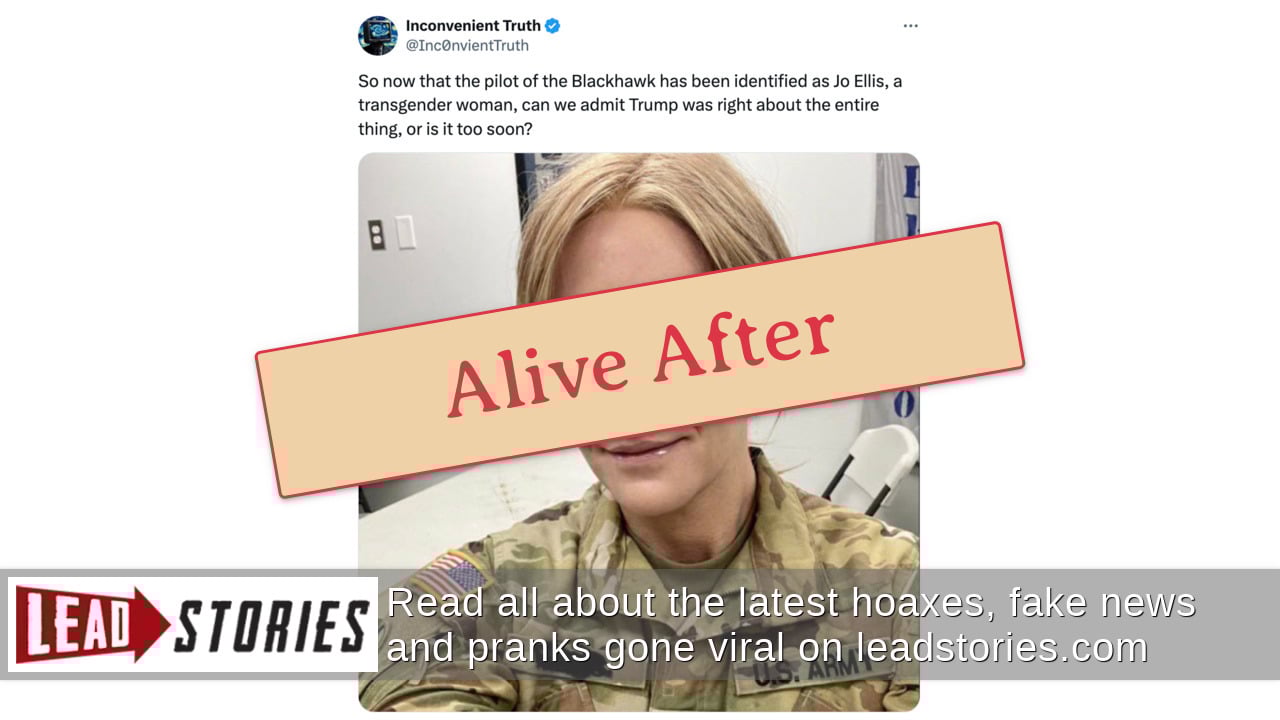 Fact Check: Transgender Pilot Jo Ellis Was NOT Aboard Black Hawk ...