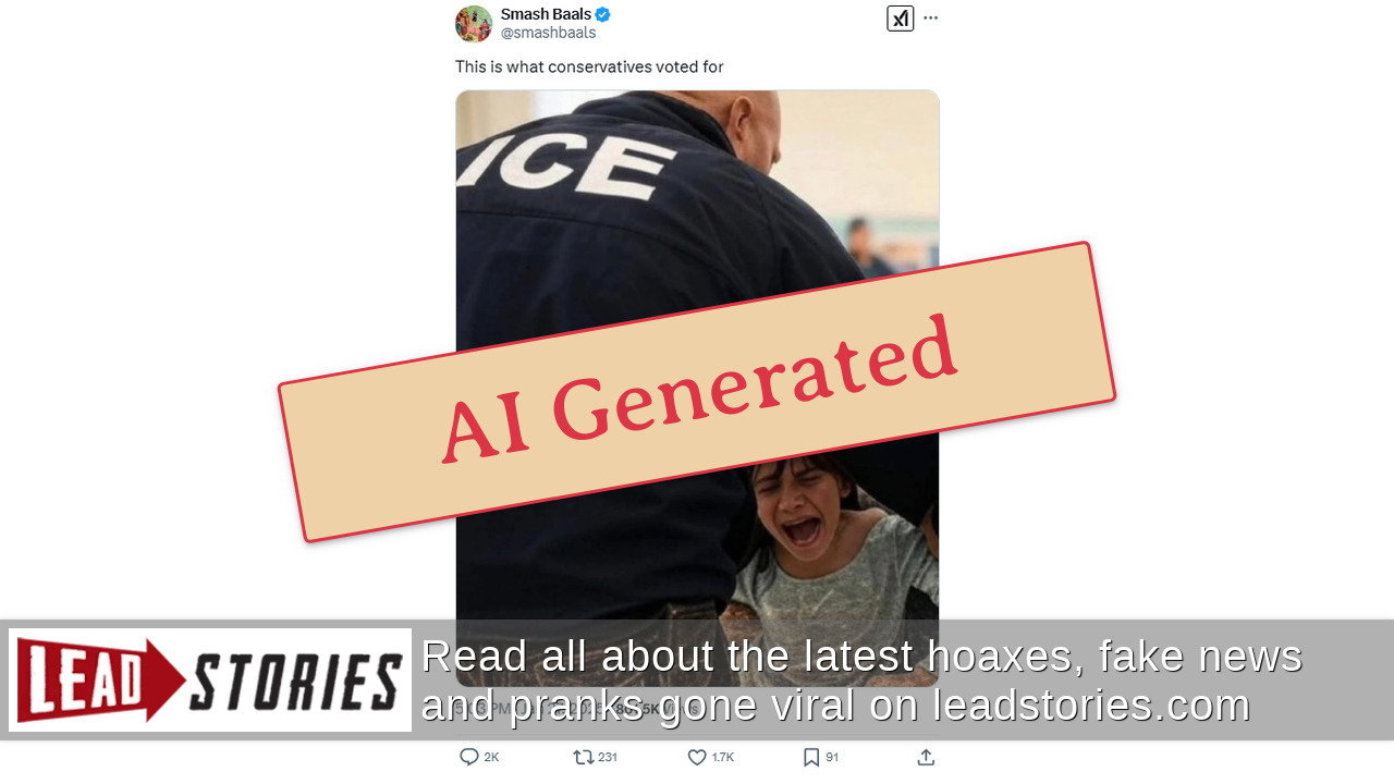 Fact Check: Image Of ICE Agent Restraining Crying Girl Is NOT Authentic ...