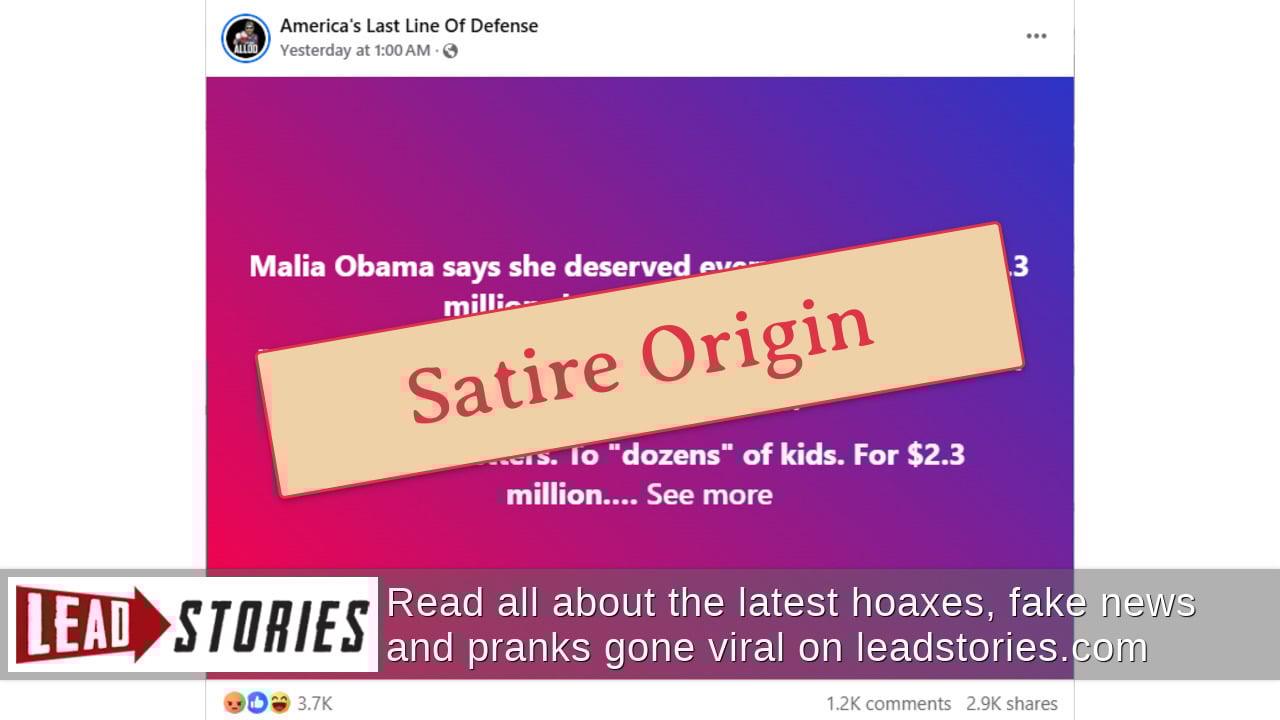 Fact Check: Fake Malia Obama Quote About Getting $2.3M From USAID ...