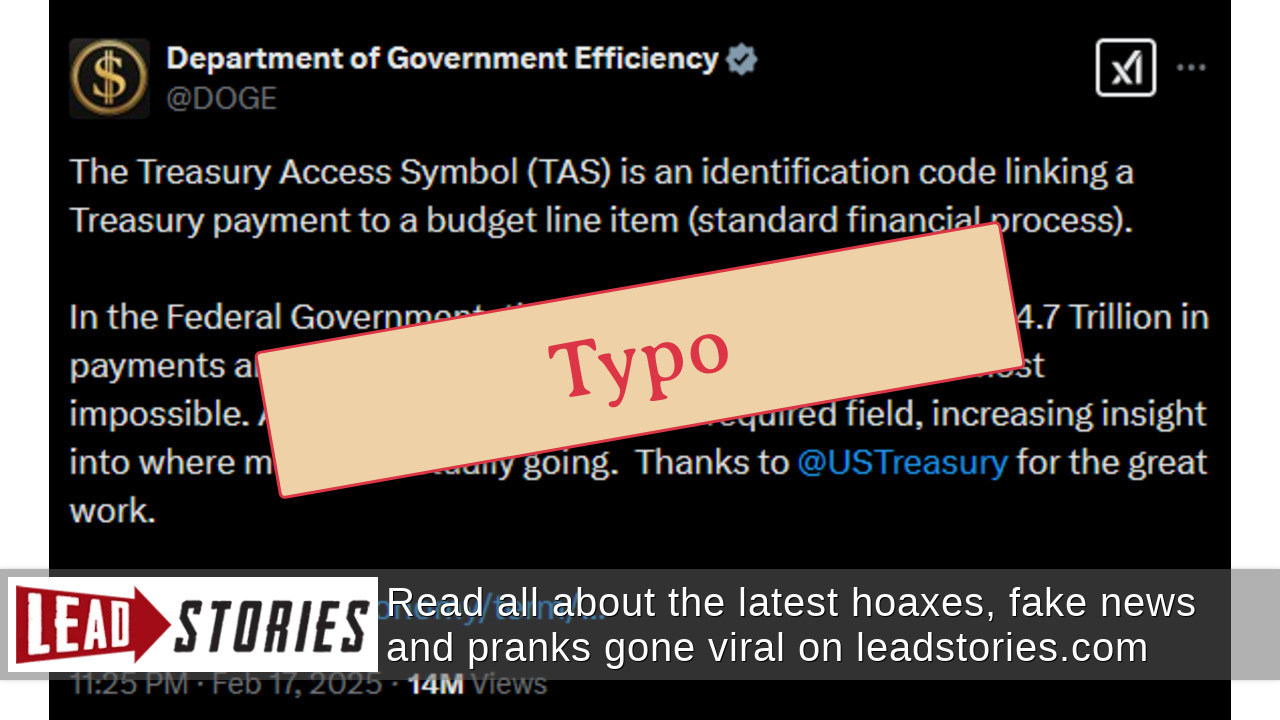 Fact Check: Term 'Treasury Access Symbol' Did NOT Exist Before DOGE X ...