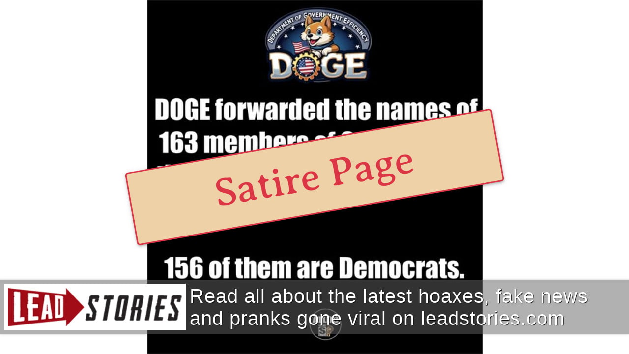 Fact Check: Claim DOGE Forwarded Names Of 163 Members Of Congress To ...