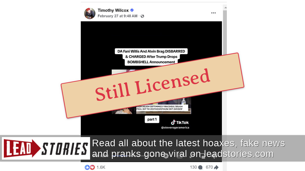Fact Check: Prosecutors Fani Willis And Alvin Bragg Have NOT Been ... Fact Check: Prosecutors Fani Willis And Alvin Bragg Have NOT Been ...