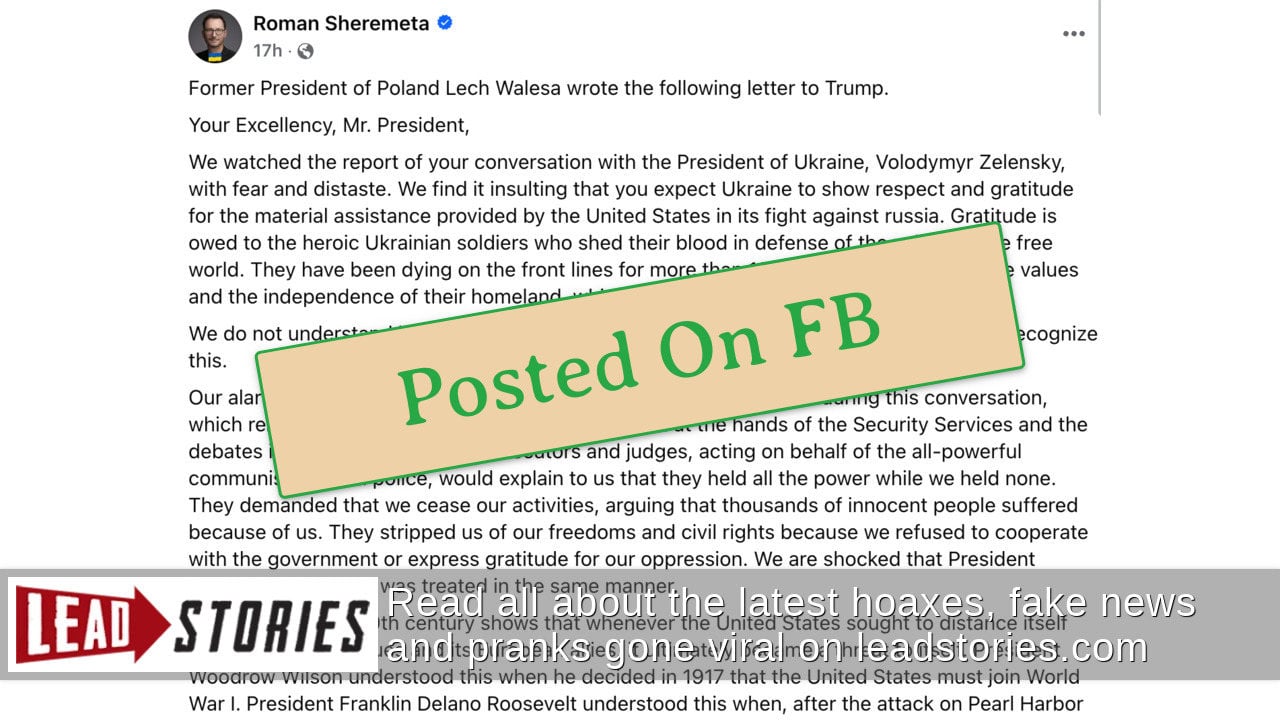 Fact Check: Ex-Polish President Lech Wałęsa DID Write Letter To Trump ...