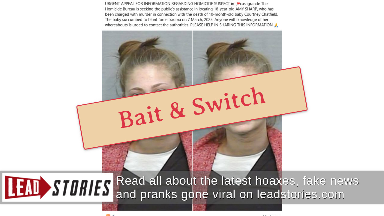 Fact Check: Viral Posts About 'Amy Sharp' And Baby 'Courtney Chatfield ...
