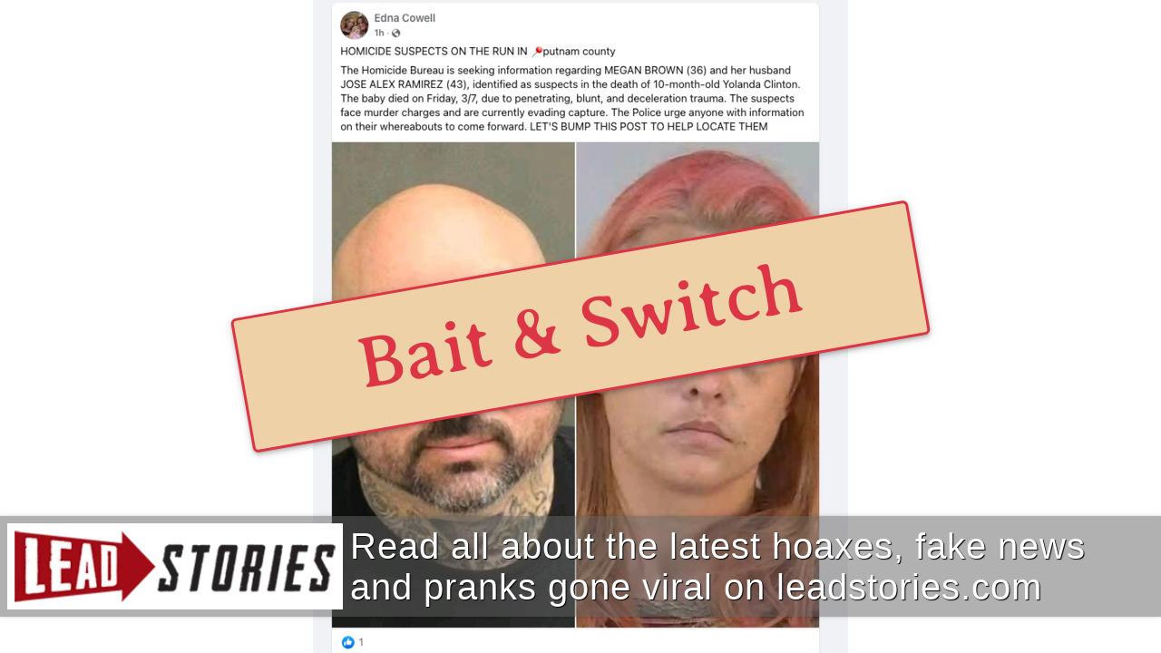 Fact Check: FAKE 'Homicide Bureau' Warning About 'Megan Brown' and 'Jose Alex Ramirez' -- It's ...