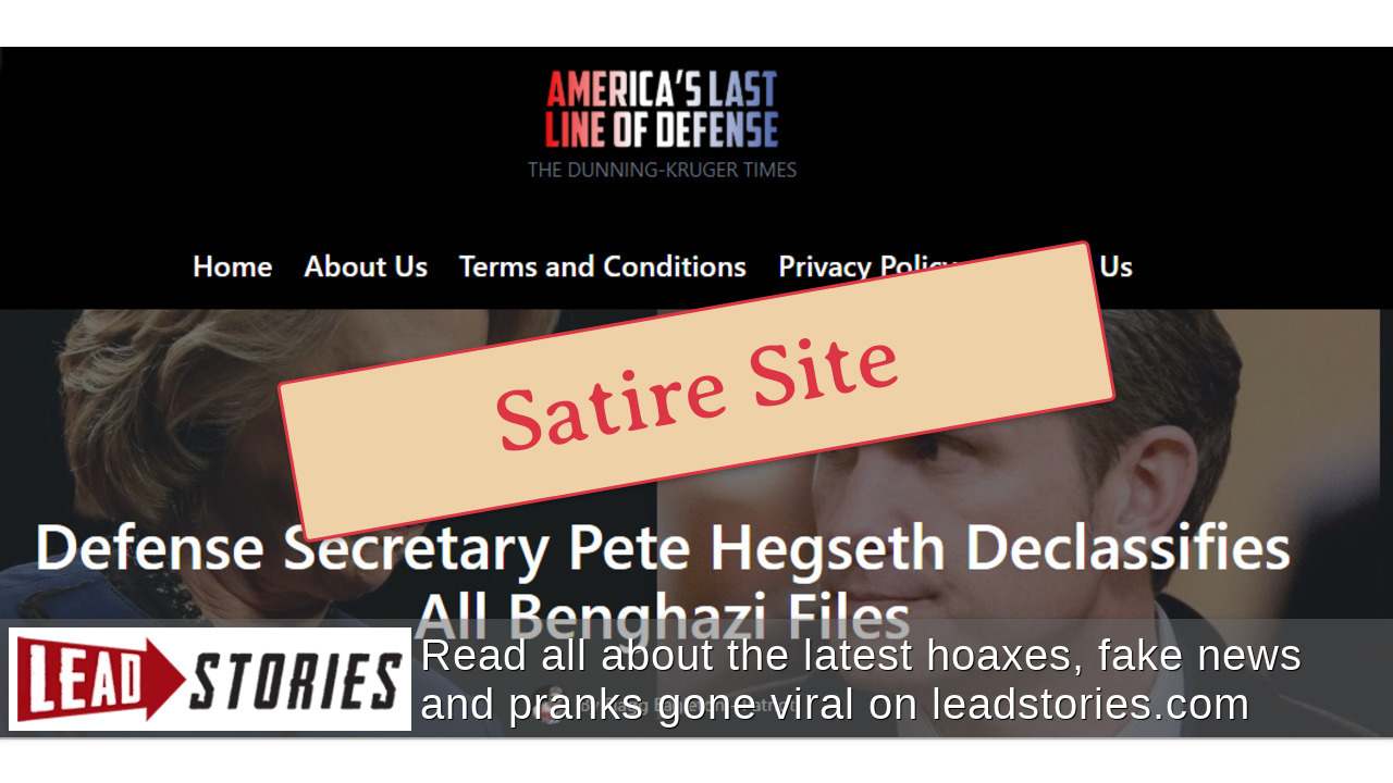 Fact Check: Defense Secretary Pete Hegseth Did NOT Declassify All ...