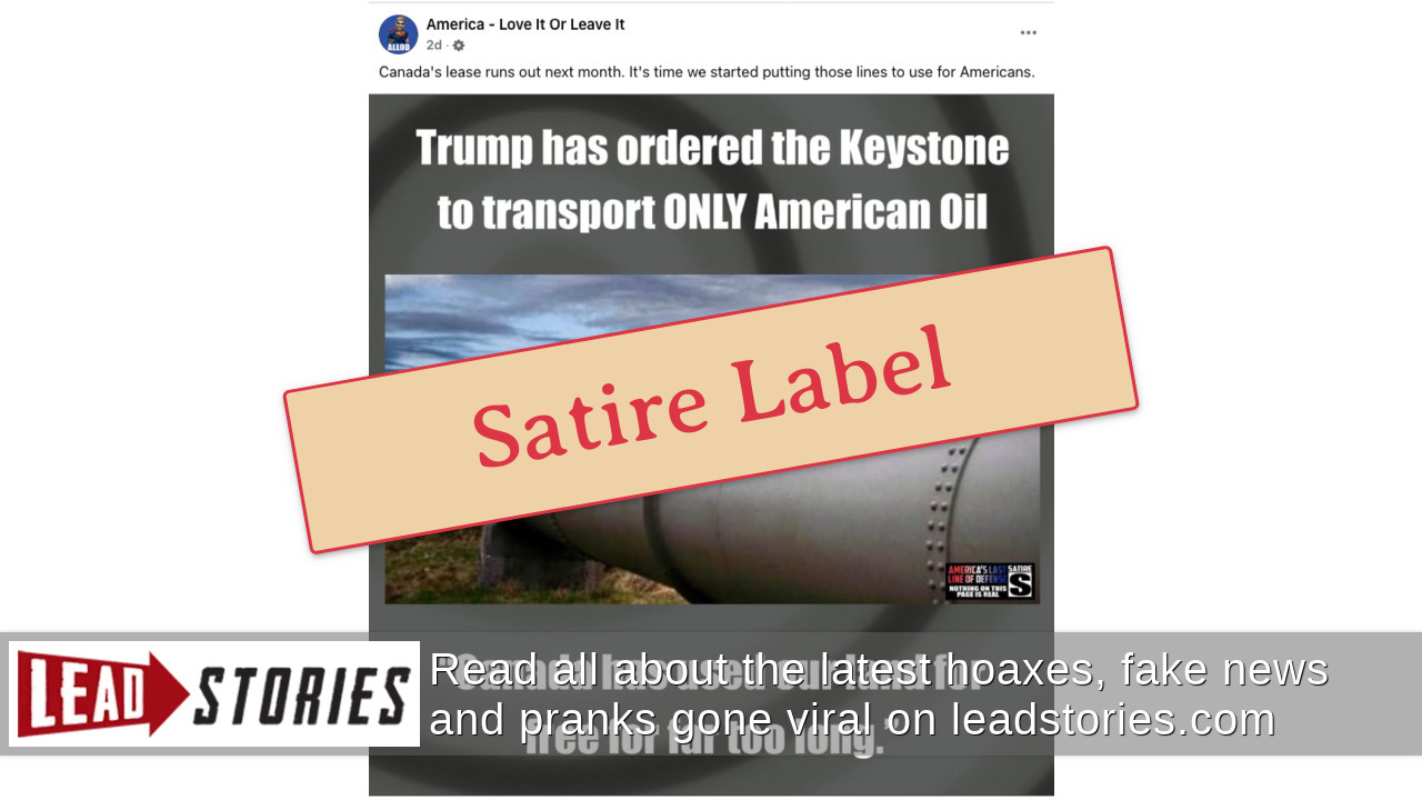 Fact Check: Trump Did NOT Order Keystone 'To Transport ONLY American ...