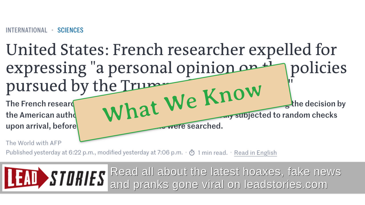 Fact Check: French Scientist Denied Entry To US Allegedly Due To Anti ...