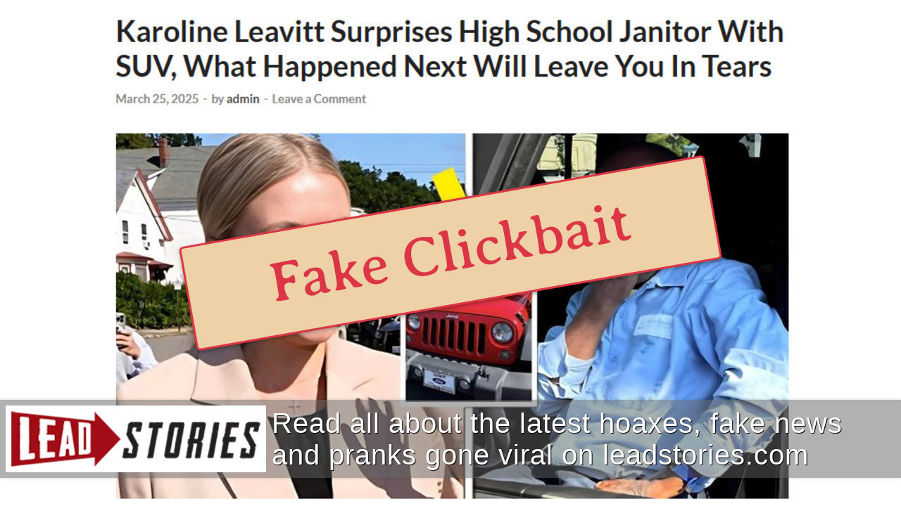 Fact Check: Clickbait 'High School Janitor Gifted SUV' Stories Use Old ...