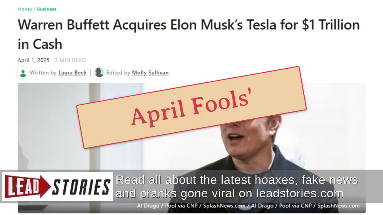Fact Check: Warren Buffett DID NOT Acquire Elon Musk's Tesla for $1 ...