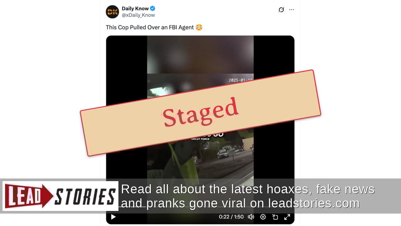 Fact Check: Video That Is Claimed To Show Black FBI Agent Pulled Over ...