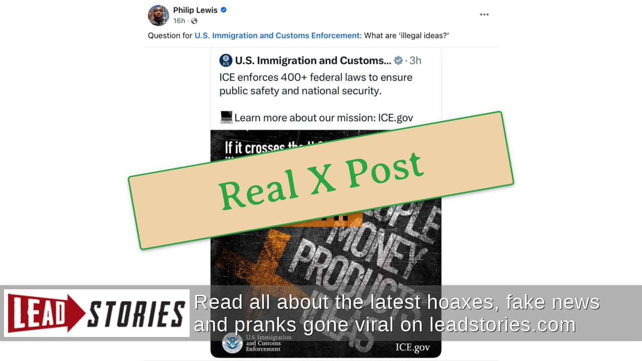 Fact Check: ICE X Post That Prompted 'Illegal Ideas' Backlash is ...