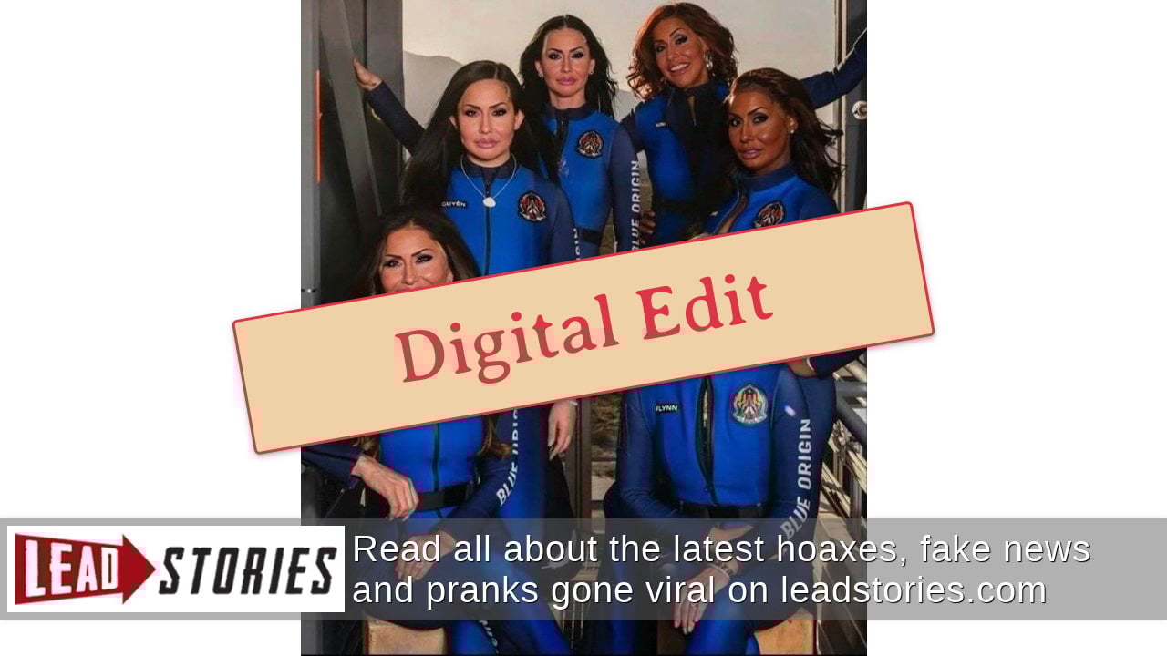 Fact Check: Blue Origin Crew 'Giant Leap for Botox' Photo is FAKE ...