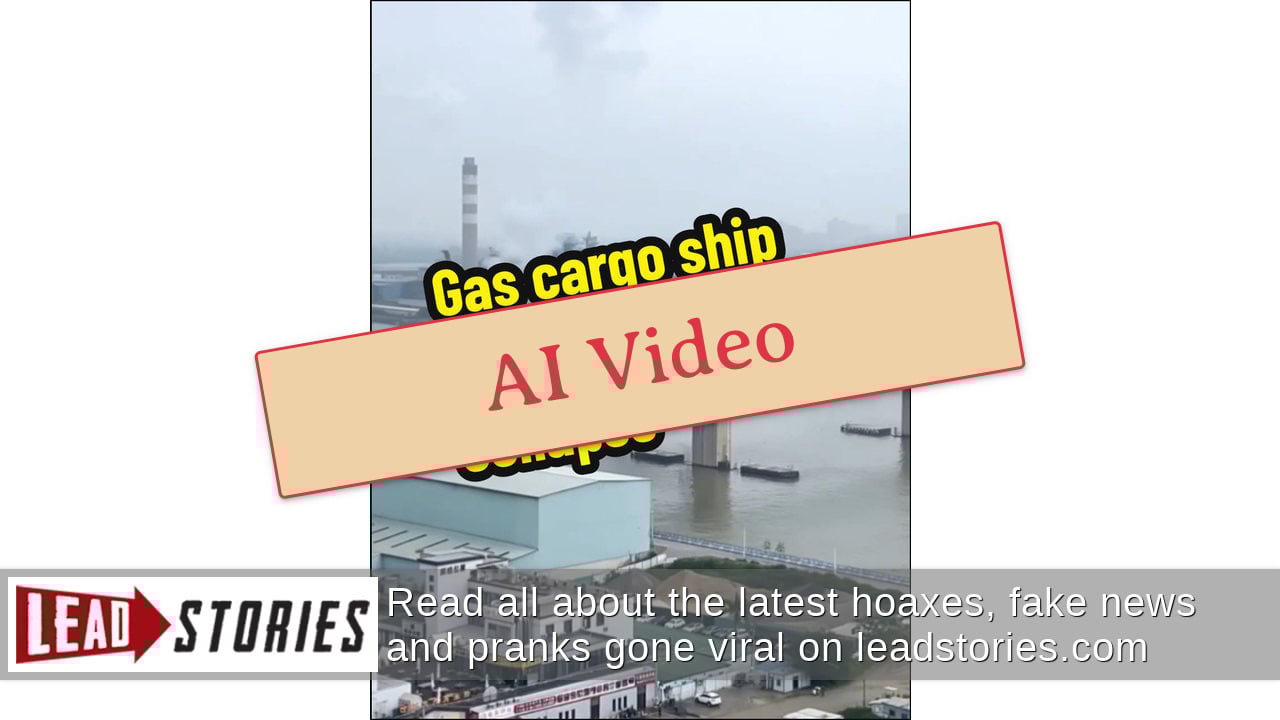 Fact Check: AI Video Of 'Gas Cargo Ship' Exploding Against Bridge Is ...