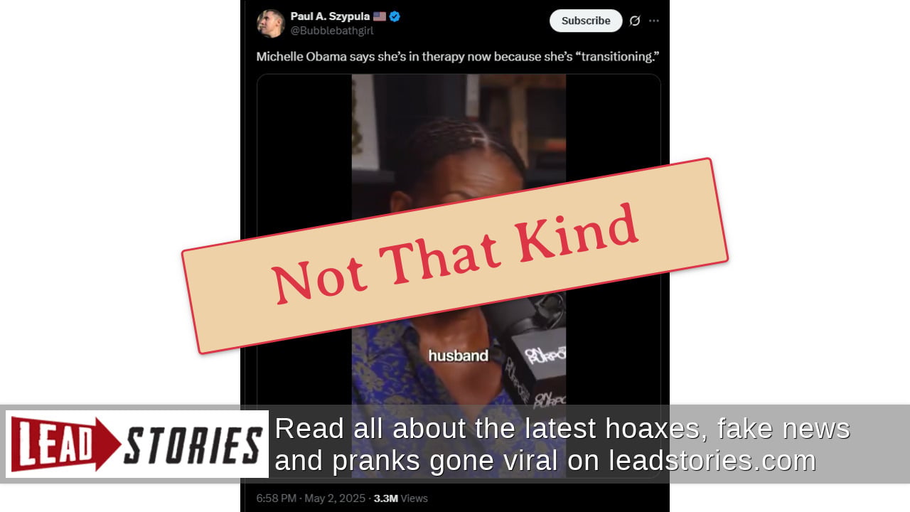 Fact Check: Michelle Obama Did NOT Say She Was In Therapy Because She's ...