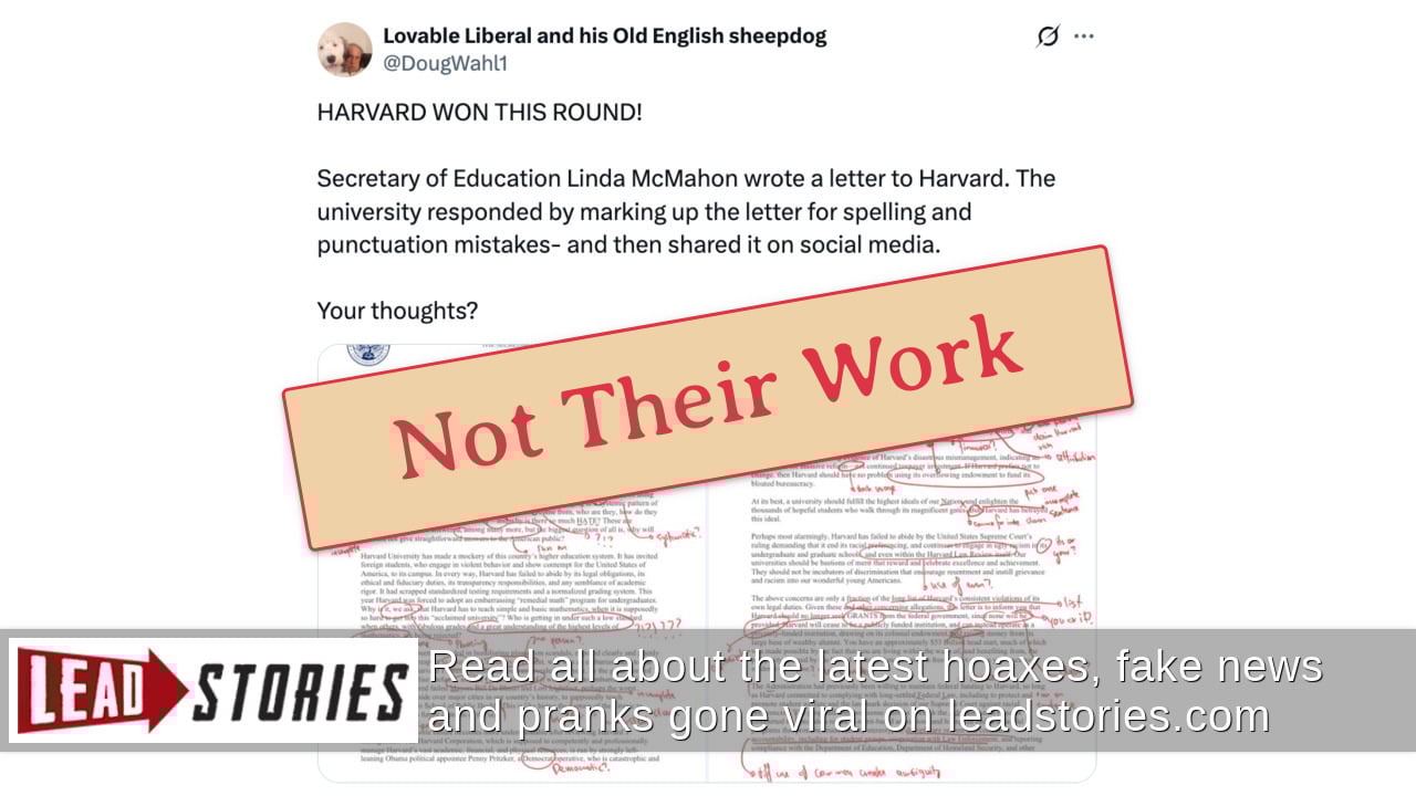 Fact Check: Harvard Did NOT Publish Red Pen Corrections of Linda ...