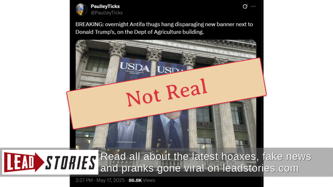 Fact Check: Antifa Did NOT Hang Jeffrey Epstein Banner Next To Donald ...