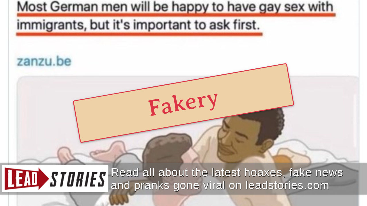 Fact Check: German Ministry Of Health Website Does NOT Tell Immigrant Men Most German Men Will ...