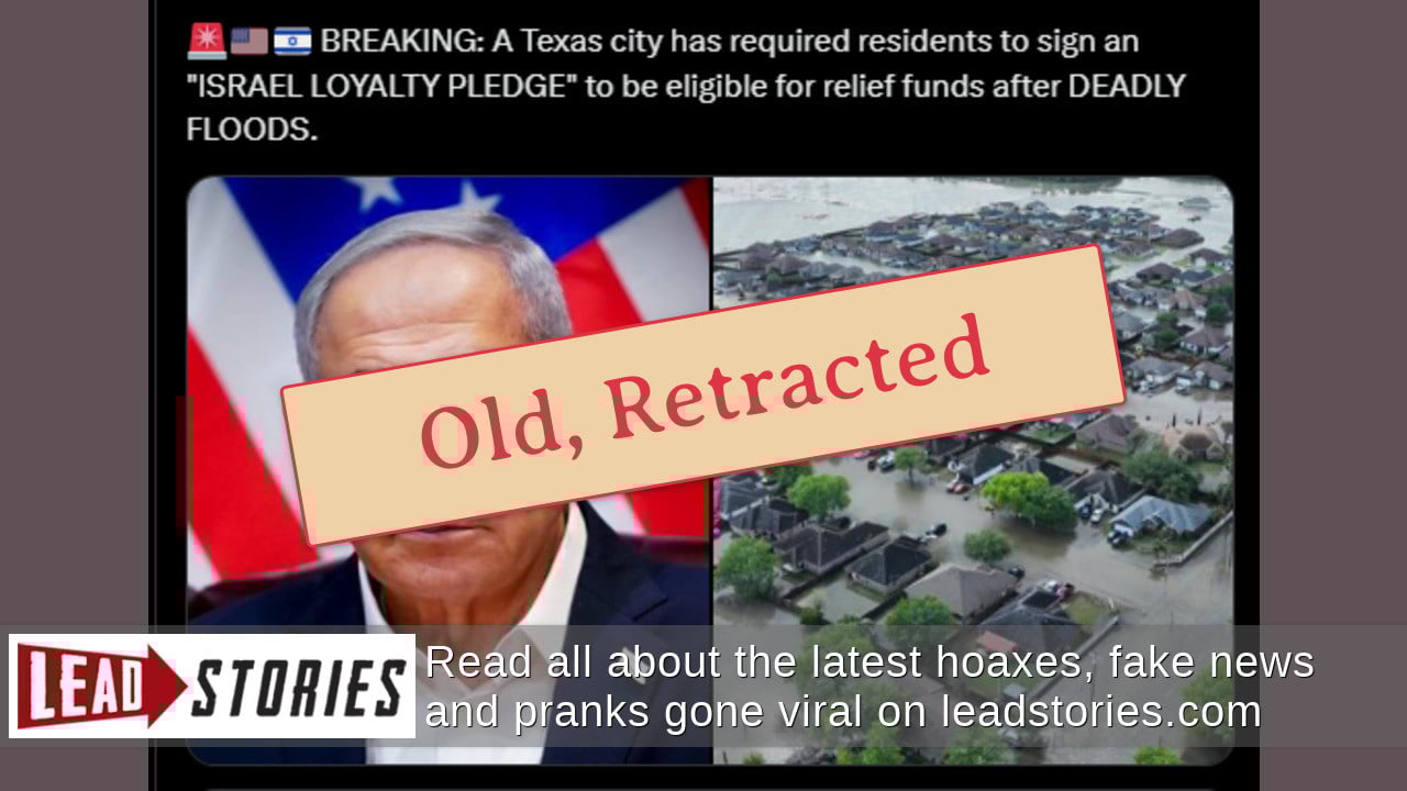 Fact Check: Texas City Did NOT Require Residents To Sign 'Israel Loyalty Pledge' To Get 2025 ...