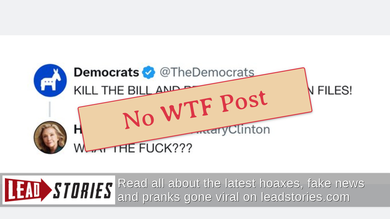 Fact Check: Hillary Clinton Did NOT Tweet 'What The Fuck' In Response ...