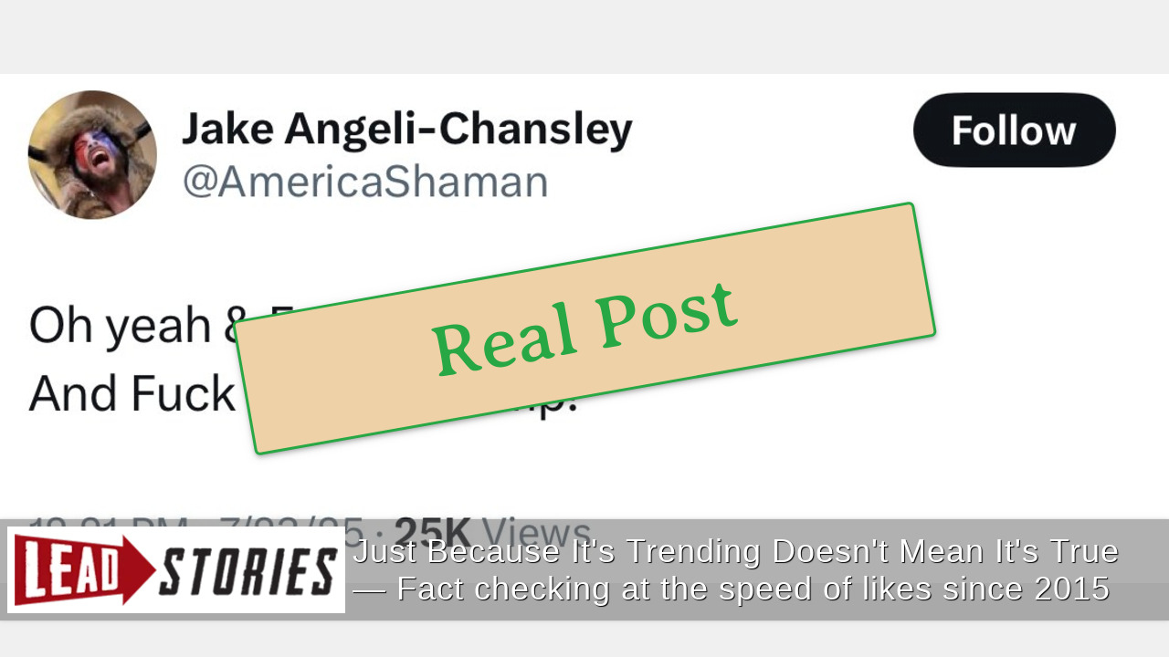 Fact Check: 'QAnon Shaman' Jacob Angeli-Chansley DID Post 'Fuck Donald ...