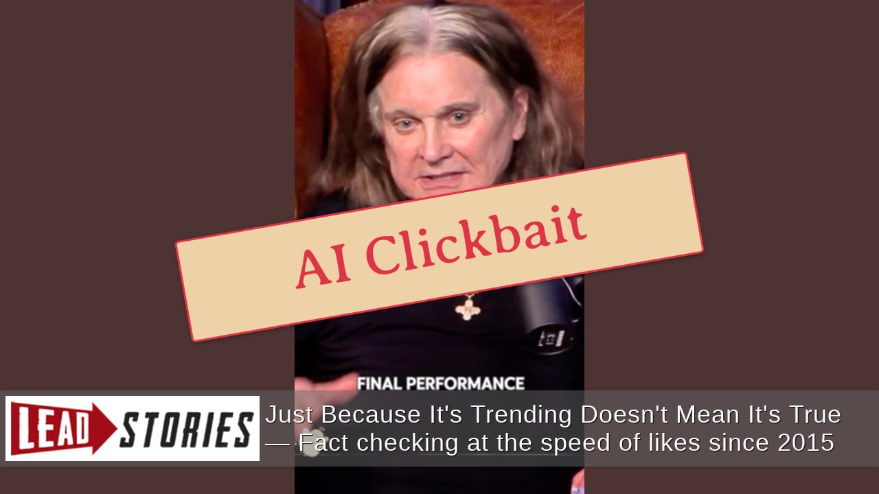Fact Check: The Viral Ozzy 'My Final Performance... Every Dime Went To Parkinson's Research ...
