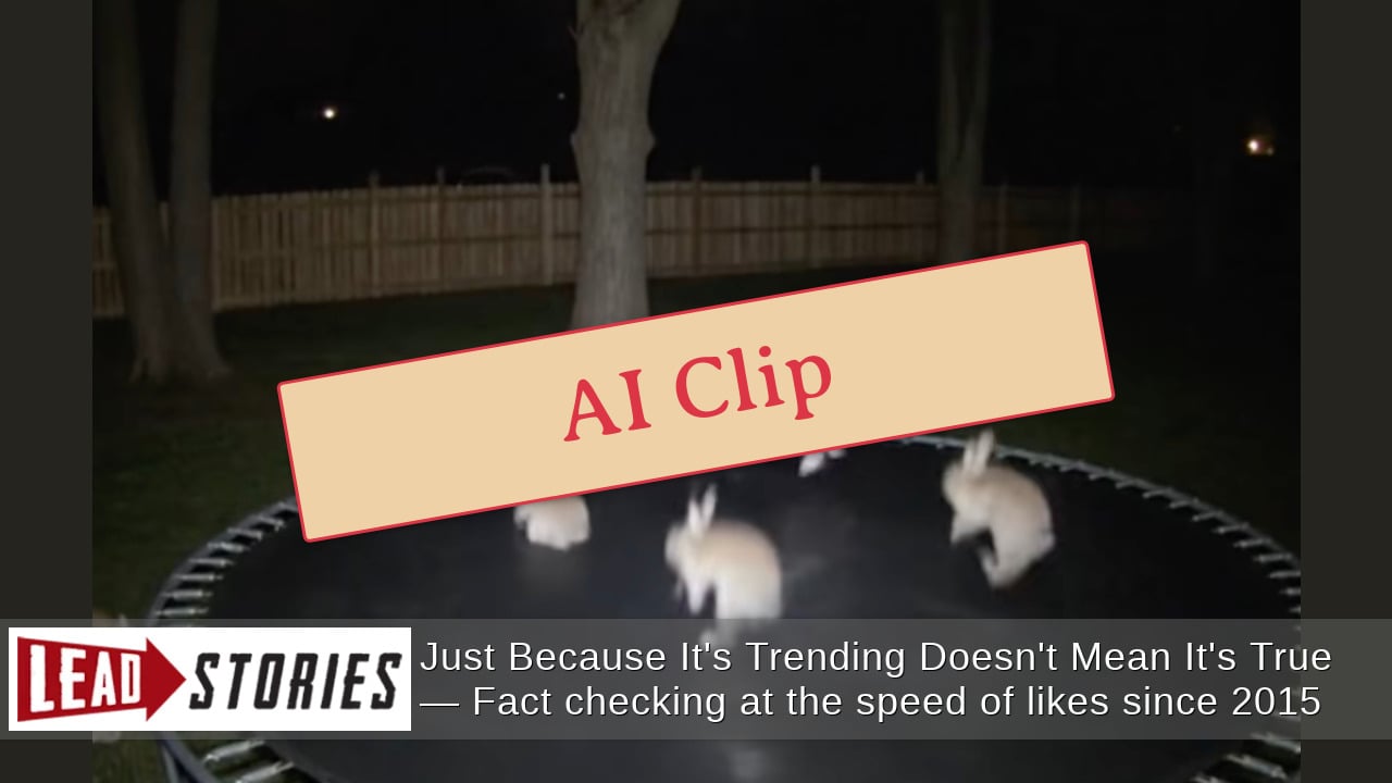 Fact Check: FAKE Viral Security Camera Video Shows Bunnies Hopping On a ...
