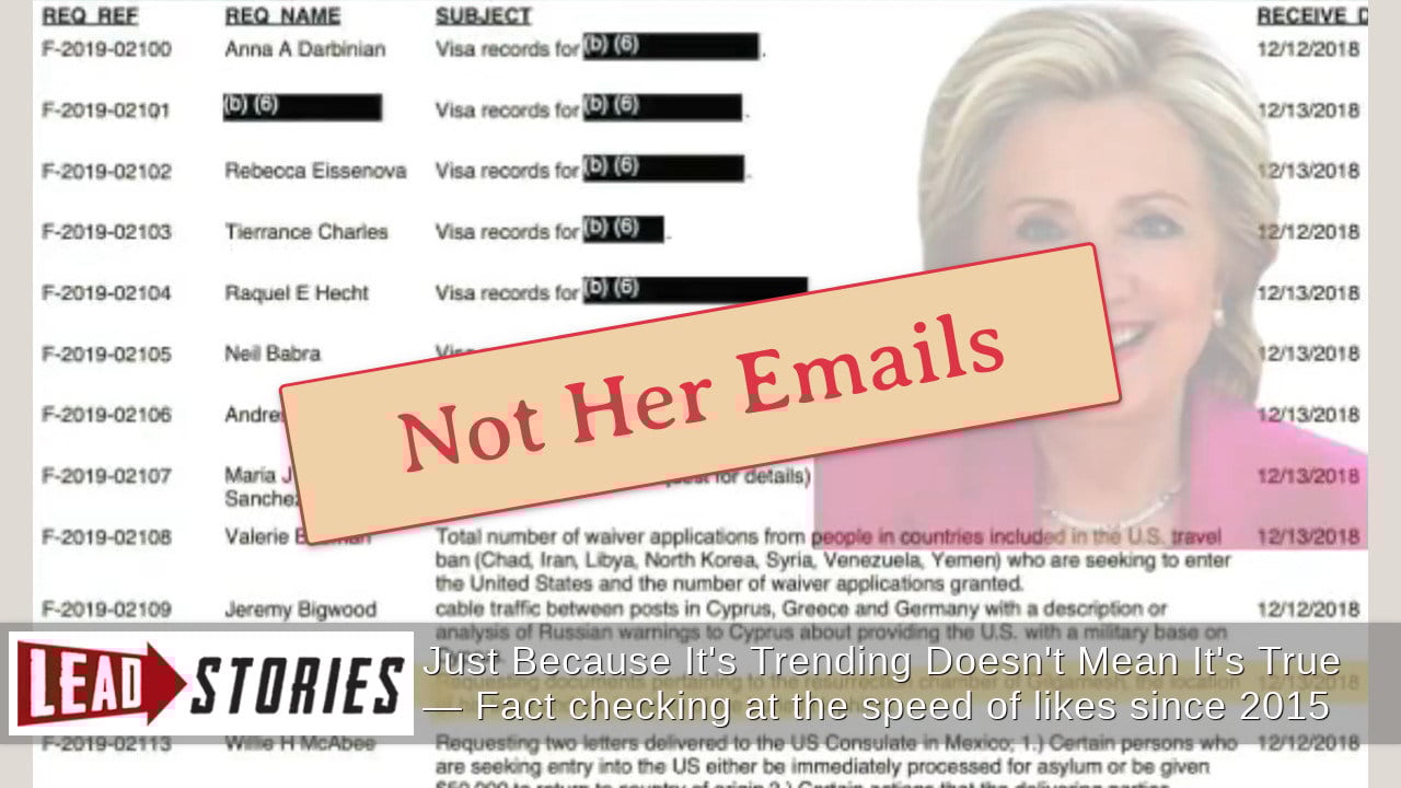 Fact Check: Public FOIA Log Does NOT Show Hillary Clinton Requesting 'Gilgamesh' And 'Nephilim ...