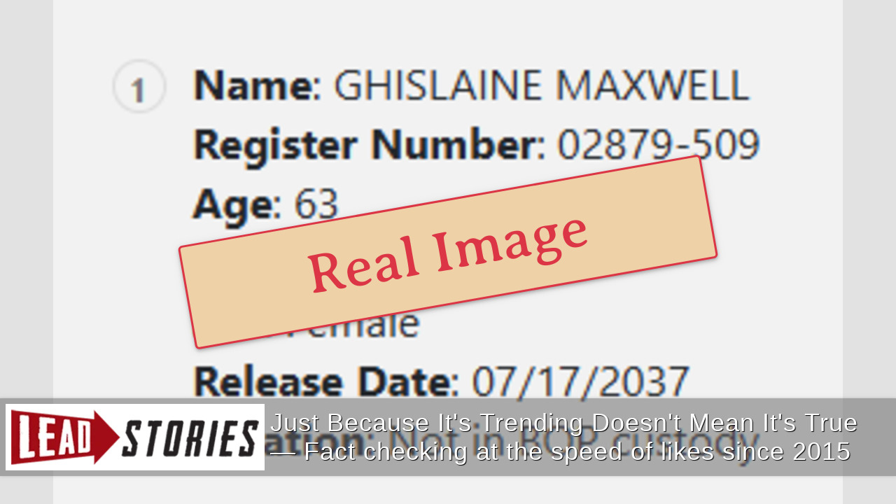 Fact Check: Bureau Of Prisons Inmate Search DID Say Ghislaine Maxwell ...