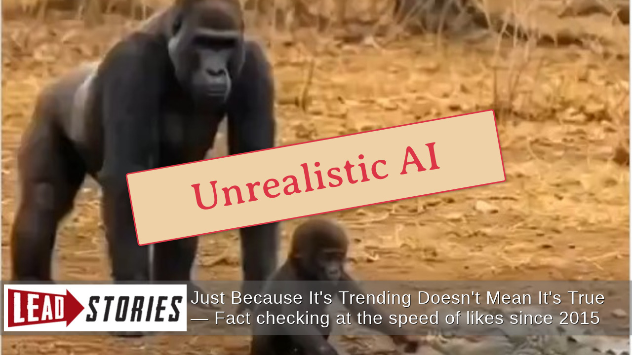Fact Check: Video Of Gorilla 'Protecting His Child' From Crocodile Is ...