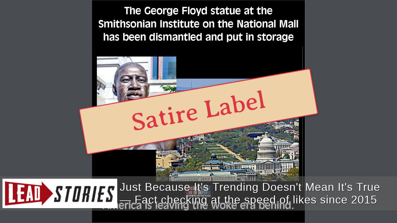 Fact Check: George Floyd Statue Was NOT Removed From National Mall Or ...