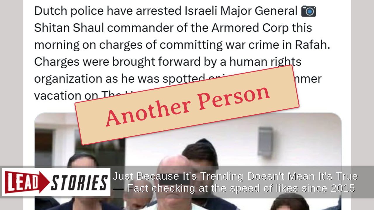 Fact Check: Photo Does NOT Show Dutch Police Arresting Israeli Major ...