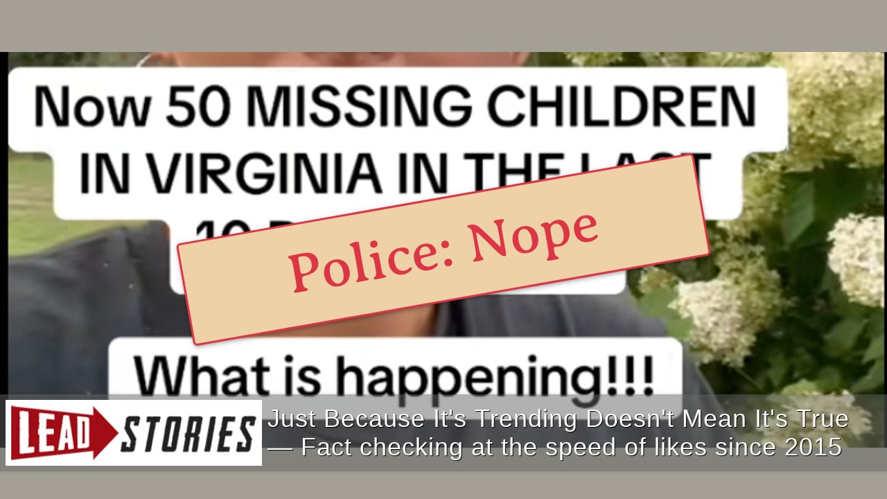 Fact Check: There Was NOT An Unusual Spike In Missing Children In ...