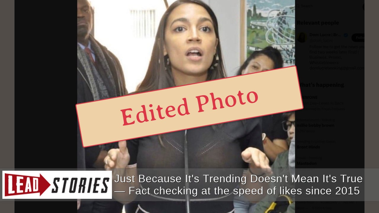 Fact Check: AOC Was NOT Wearing A See-Through Black Dress While ...