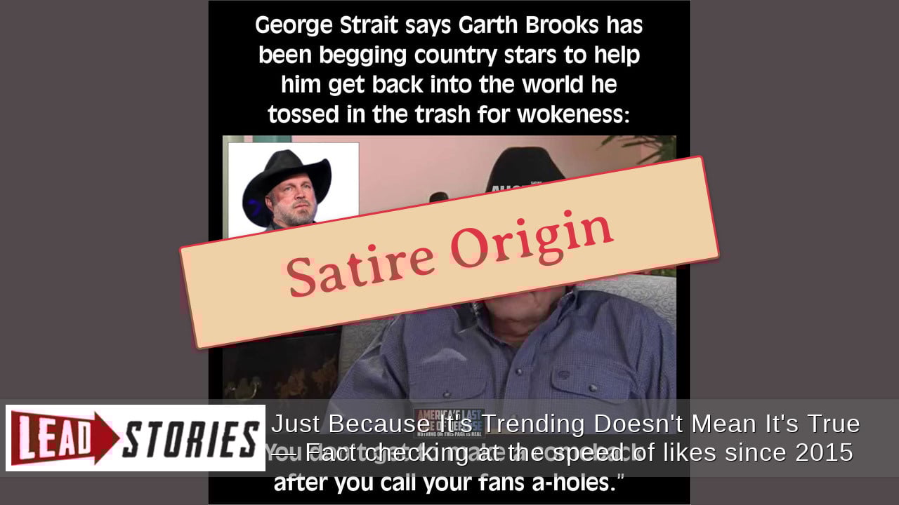Fact Check: Meme About George Strait Saying Garth Brooks Had Been ...