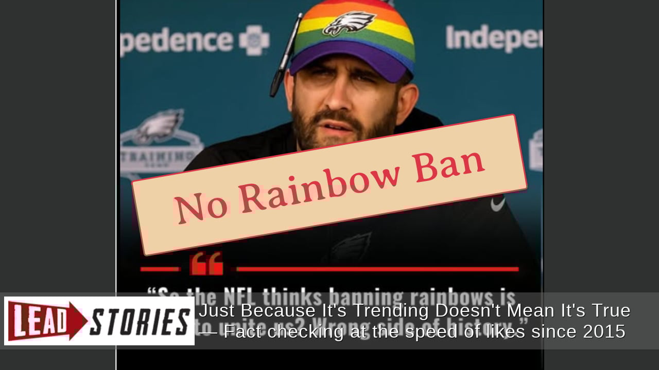 Fact Check: The NFL Did NOT Ban Rainbow Gear On The Playing Field -- AI ...