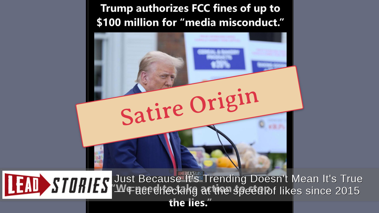 Fact Check: President Trump Did NOT Just Authorize FCC Fines Of Up To ...