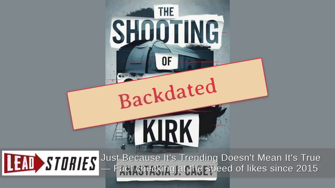 Fact Check: 'The Shooting Of Charlie Kirk' Book Was NOT Published On Amazon By 'Anastasia J ...
