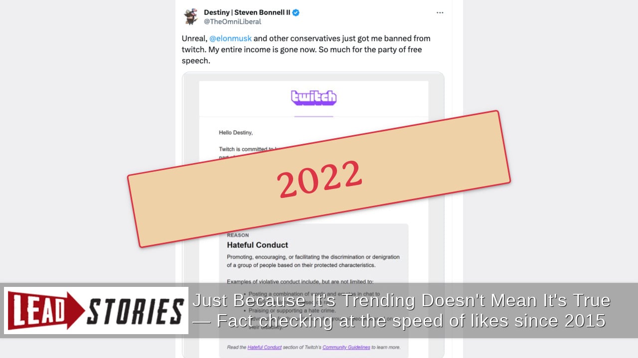 Fact Check: Streamer Destiny Was NOT Banned On Twitch In September 2025 ...